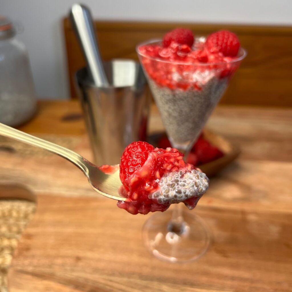 Easy Raspberry Vanilla Chia Seed Pudding Recipe - SueSeaQPI